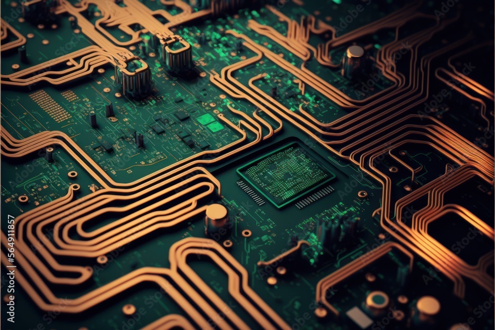 Advanced Circuitry Board, The Metaverse, Digital Illustration ...