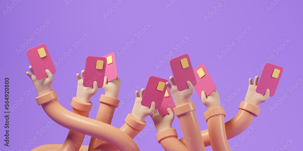 3D Hands Payment Concept Stock Photo | Adobe Stock