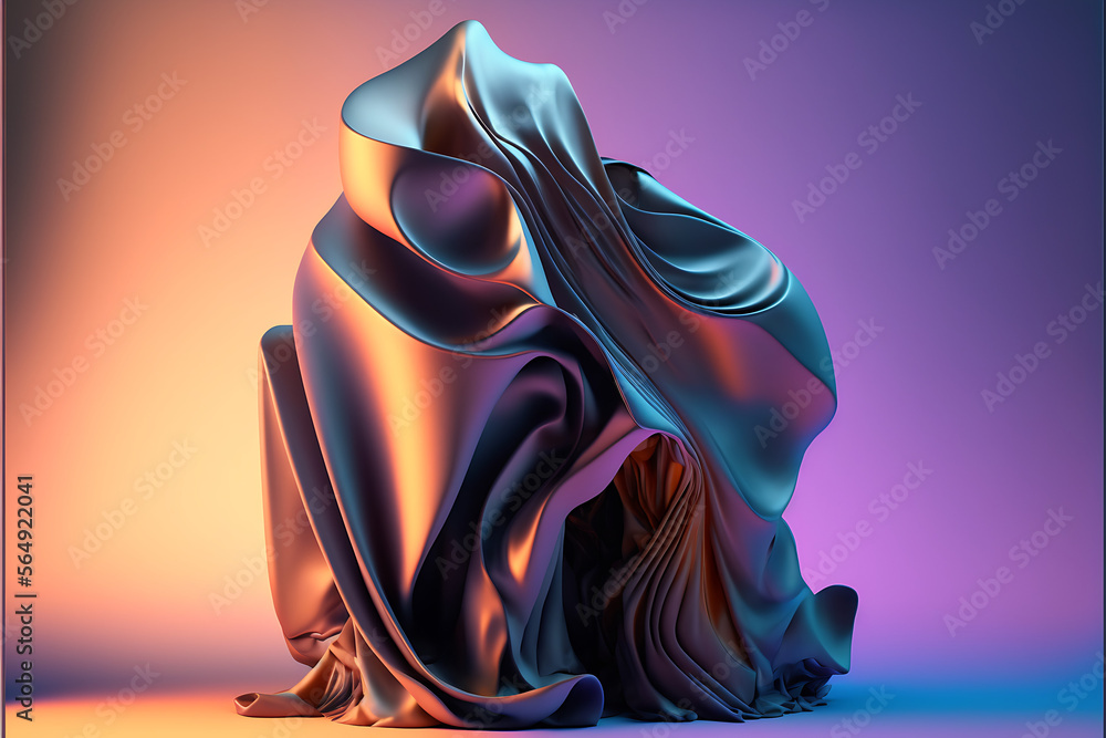 Gradient sculpture with fabric texture and surreal shapes texture hd ...