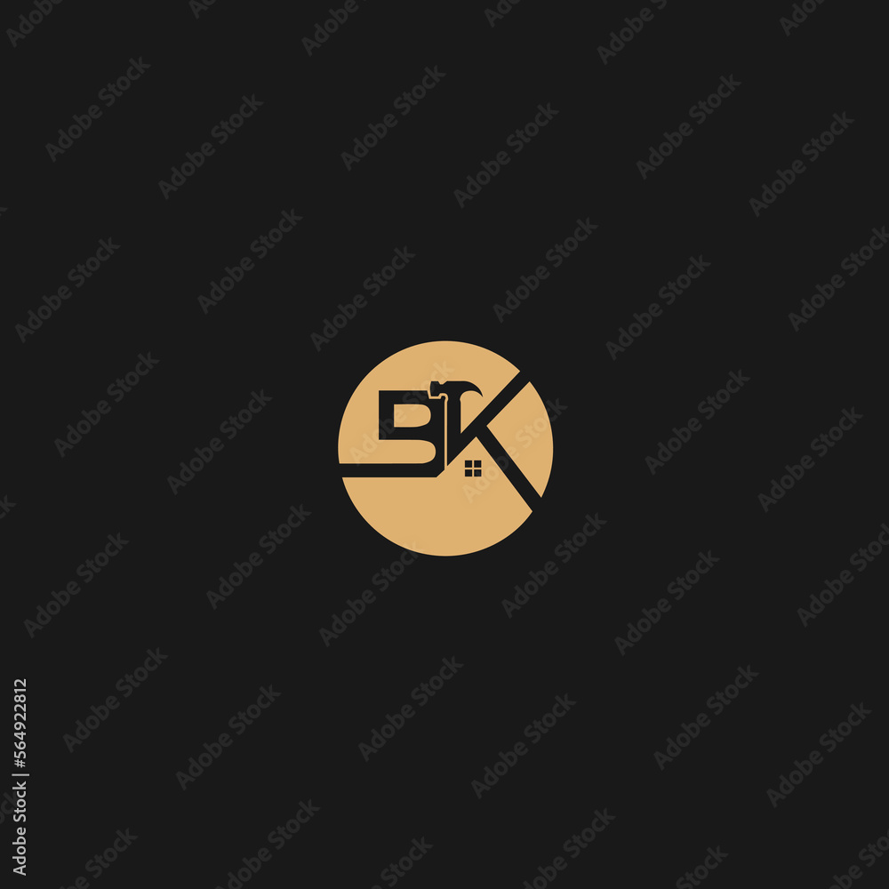 BK home shape letter BK simple Circle symbol logo vector Stock Vector ... BK home shape letter BK simple Circle symbol logo vector Stock Vector ...
