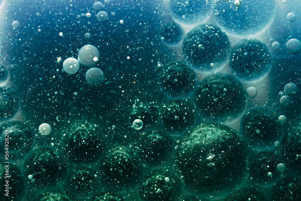 Abstract green and blue bubble background Stock Photo | Adobe Stock