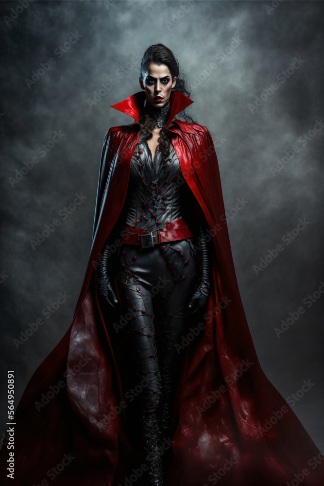 Female vampire wearing gothic dress. Designed using generative ai Stock ...