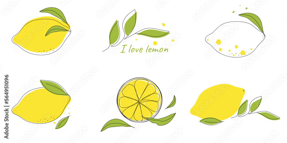 Lemon Sublimation Design.Vector hand drawn lemon.Hand drawn line art ...