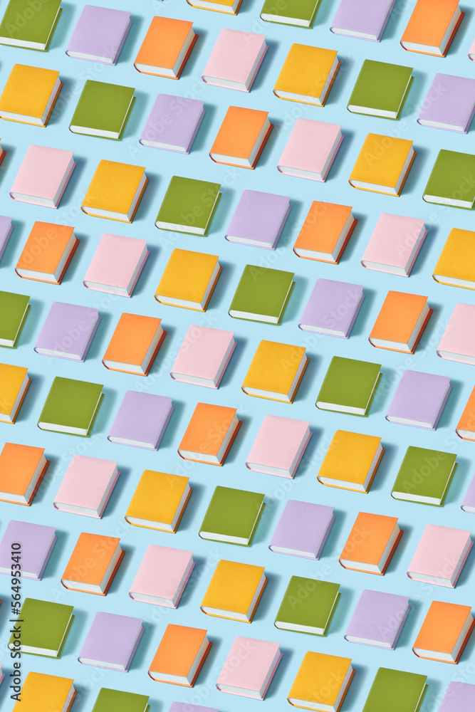 Set of mock-up papercraft colorful books. Stock Photo | Adobe Stock