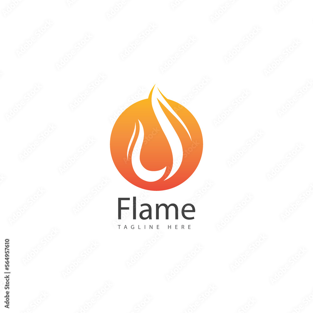 Flame logo Vector template. fire logo design icon Stock Vector | Adobe ...