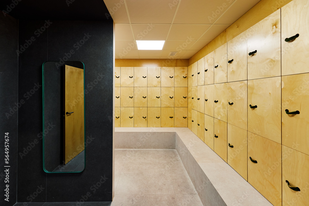 Drawers in gym dressing room Stock Photo | Adobe Stock