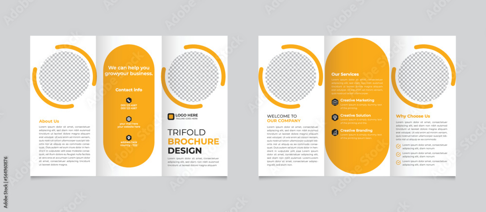 Professional modern tri fold brochure design template, Creative ...