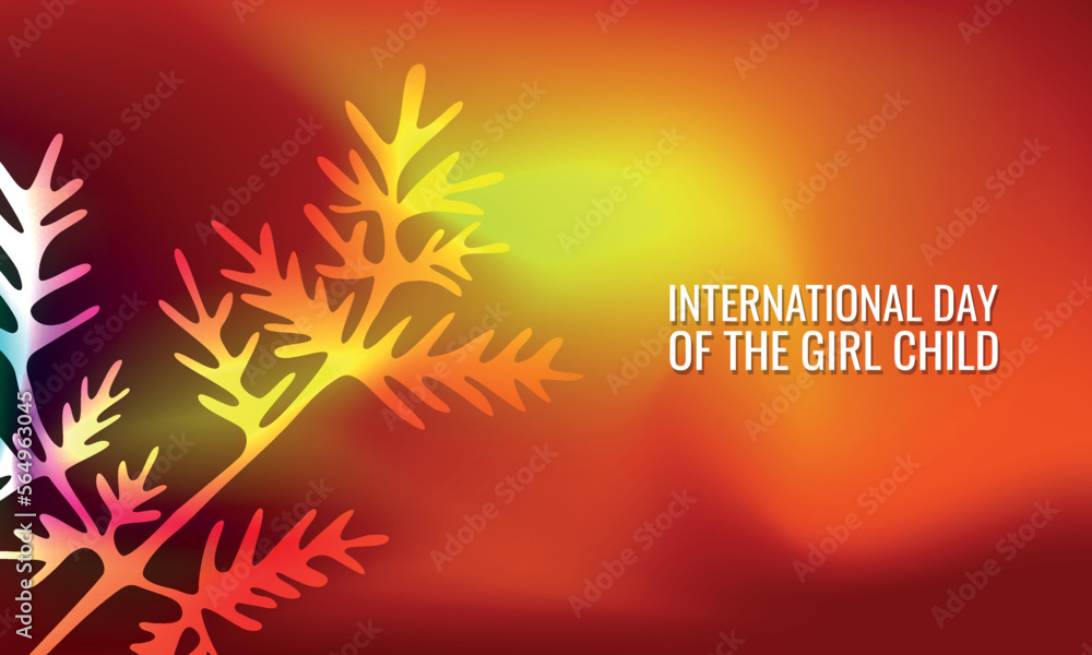 international day of the girl child . Design suitable for greeting card ...