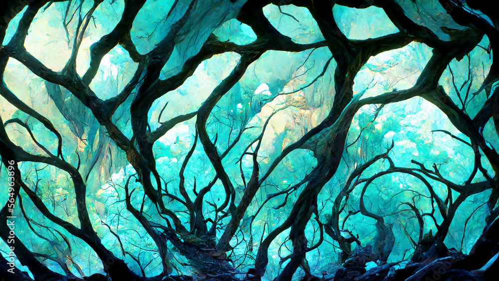 staggered tree branches environment background illustration Generative ...