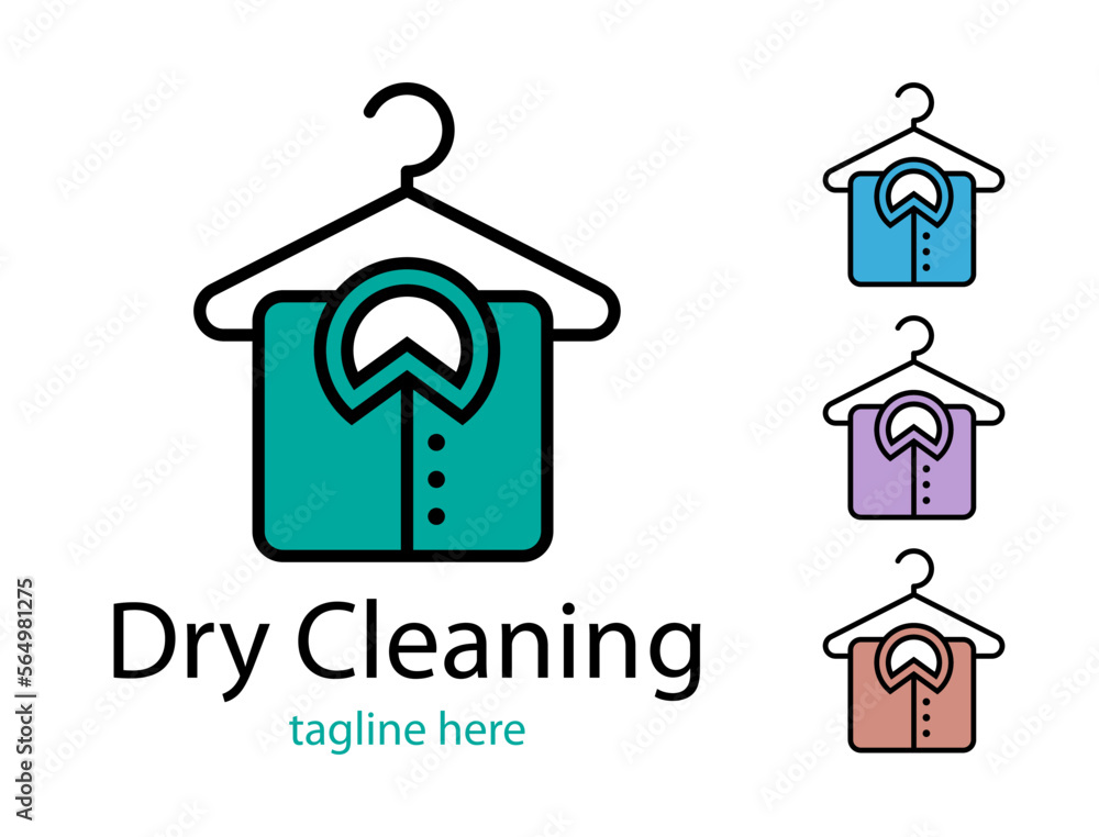 Vector Dry cleaning creative sign or logo. Laundry room emblem. Wash ...