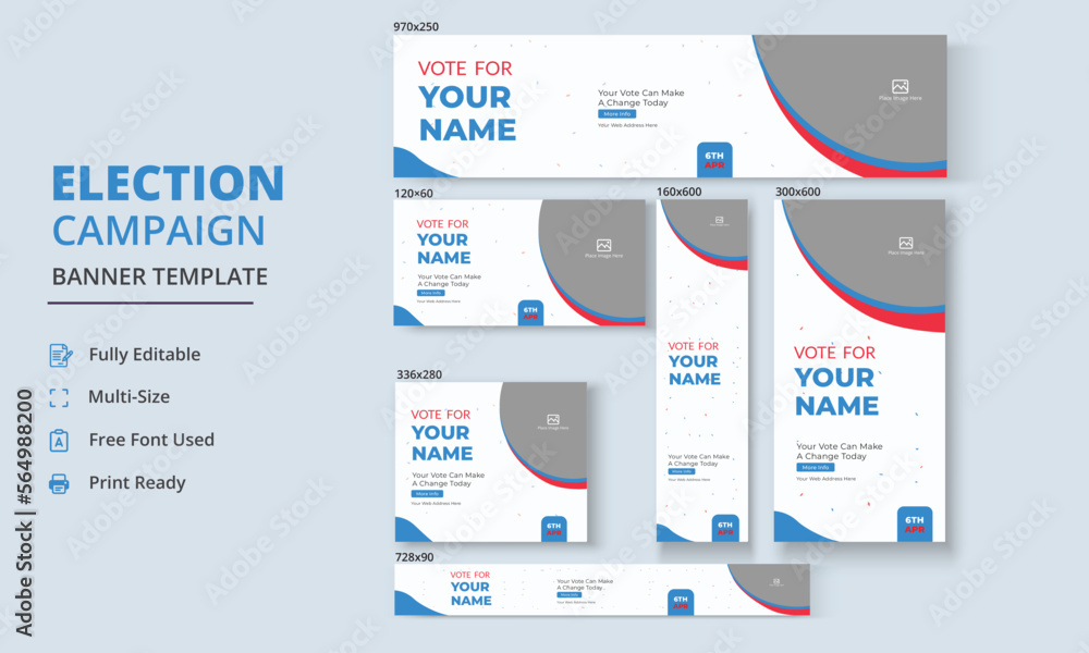 Election Campaign Banner Template, Political Campaign Banner Template ... Election Campaign Banner Template, Political Campaign Banner Template ...