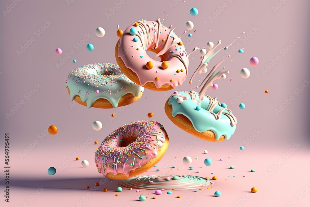 UFOs with doughnuts for wings Donuts covered with white icing and ...