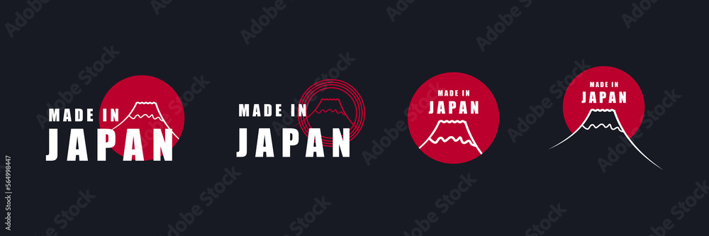Vector design made in Japan for labels, stickers and logos. Stock ...