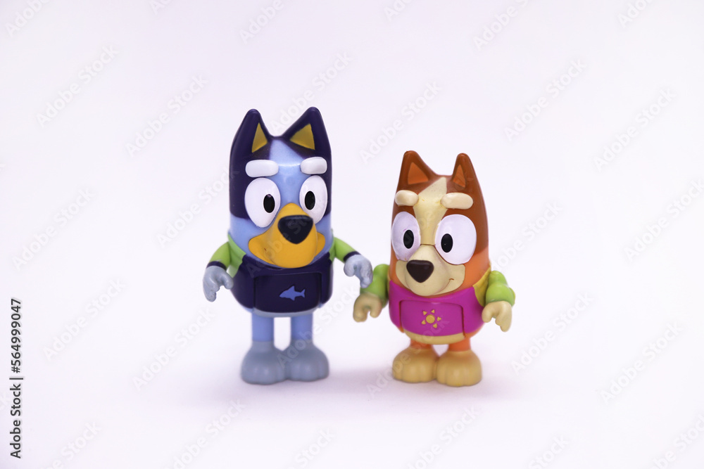 Bluey. Dolls from the television series for children. Cartoon for small ...