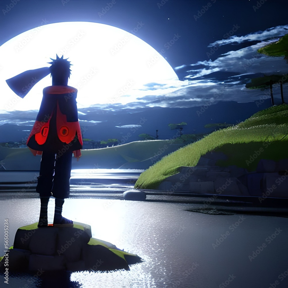 Ninja 4k, night time, moon, unreal engine, cinematic lighting Image ...
