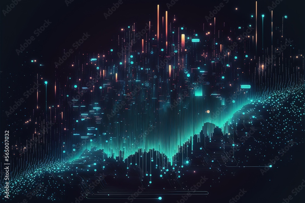 Data flow abstract background, Ai conceptual background. Generative AI ...
