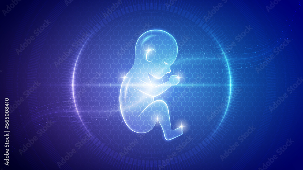 Human Fetus Infant Embryo Reproductive System Futuristic Medical ...