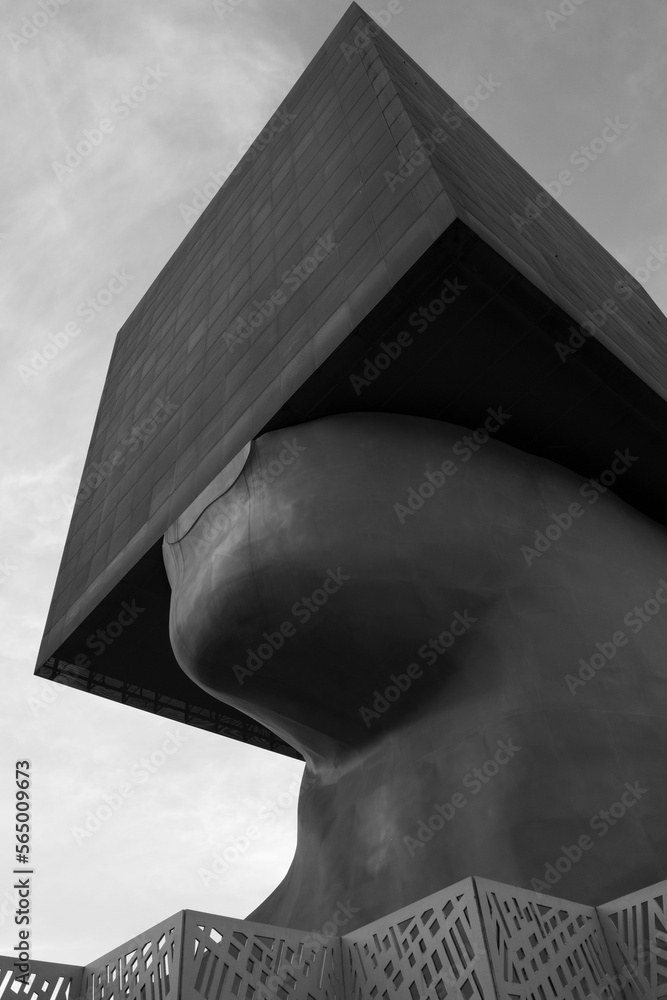 Nice- France- Circa November 2022. Black and white photo of La Tete ...