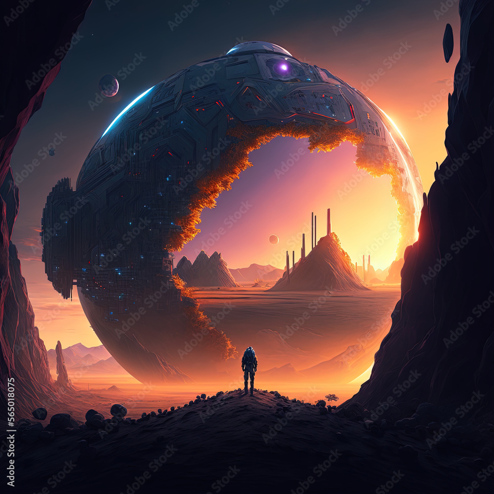 Atmosphere on extraterrestrial planets as background idea for sci-fi ...
