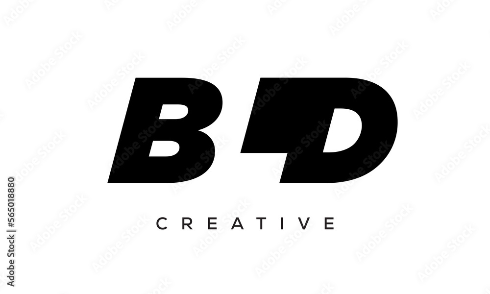 BLD letters negative space logo design. creative typography monogram ...