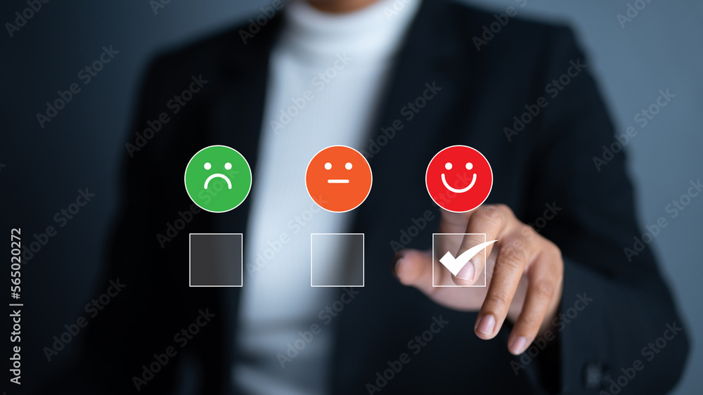 Businesswoman's hand showing the sign of the digital technology icon ...