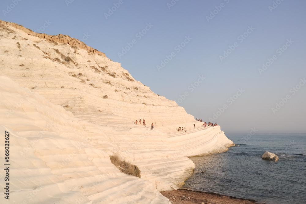 Scala dei Turchi or "Stair of the Turks" or “Turkish Steps”, white ...