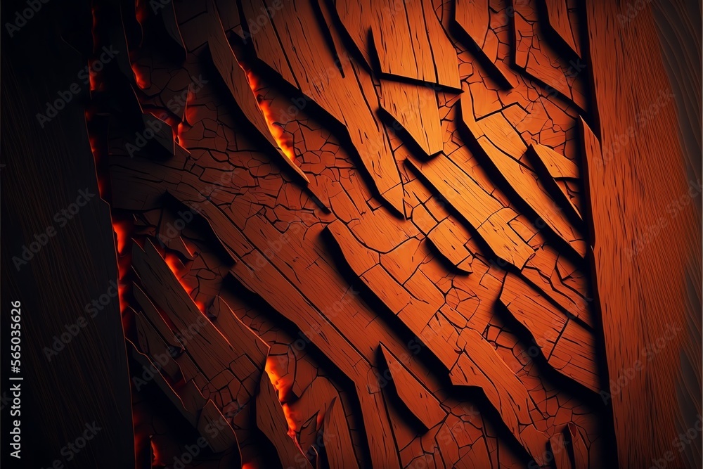 Wooden texture background. Wood texture at warm light of fire ...