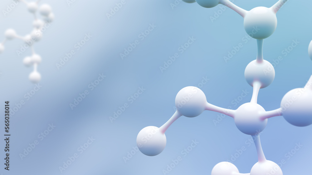 Concept realistic molecules background. Science illustration of a cream ...