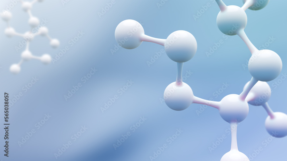 Concept realistic molecules background. Science illustration of a cream ...