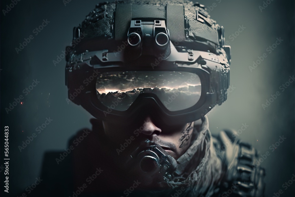 Strong military man in uniform. This photo of a military man ...