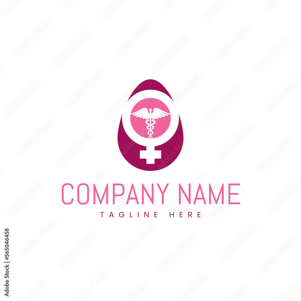 Female Sign logo design isolated on white background Stock Vector ...