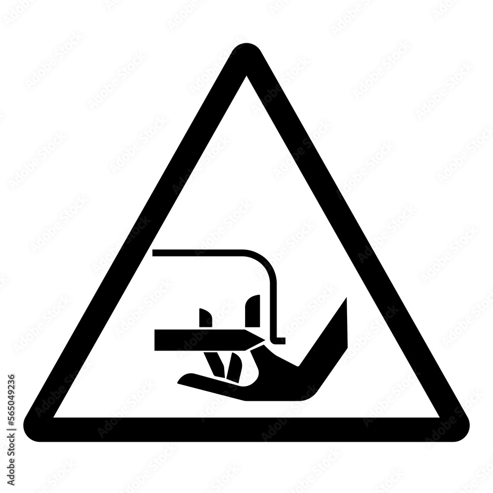 Warning Cutting Hazard Symbol Sign ,Vector Illustration, Isolate On ...