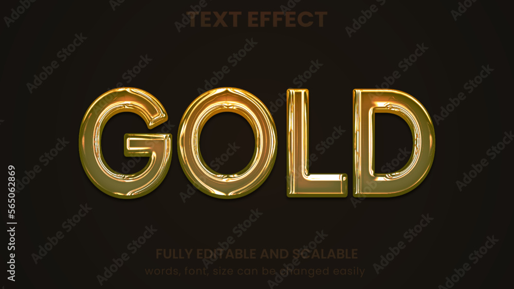 luxury gold metallic text style effect template editable text effect ...