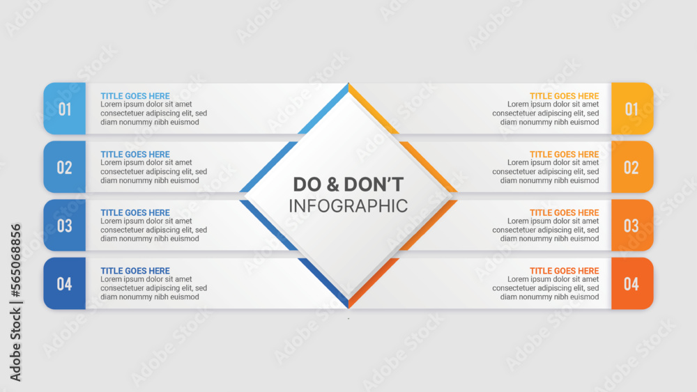 Process Workflow, Dos and Don'ts, Comparison Chart Infographic Template ...