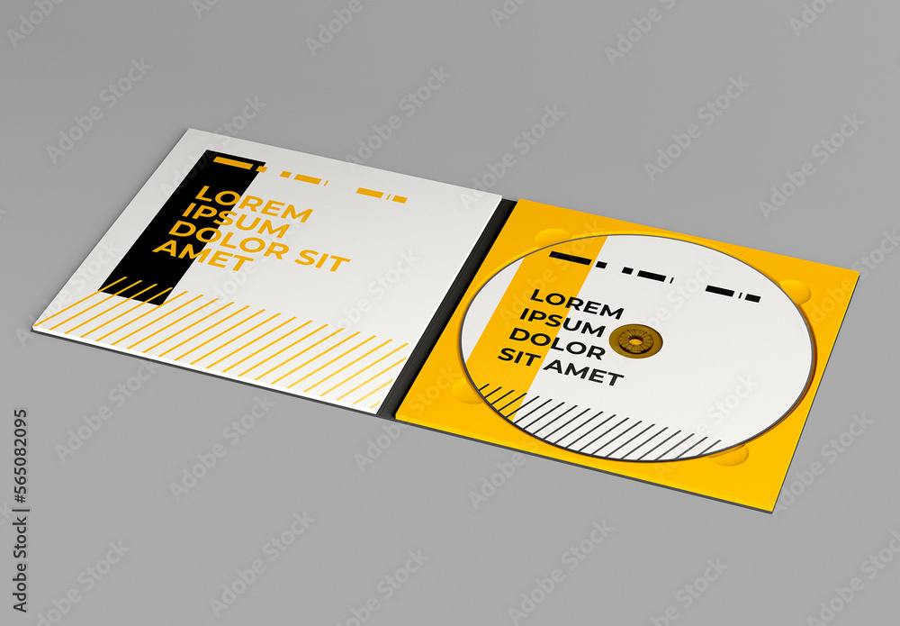 Open CD Cover Mockup Stock Template | Adobe Stock