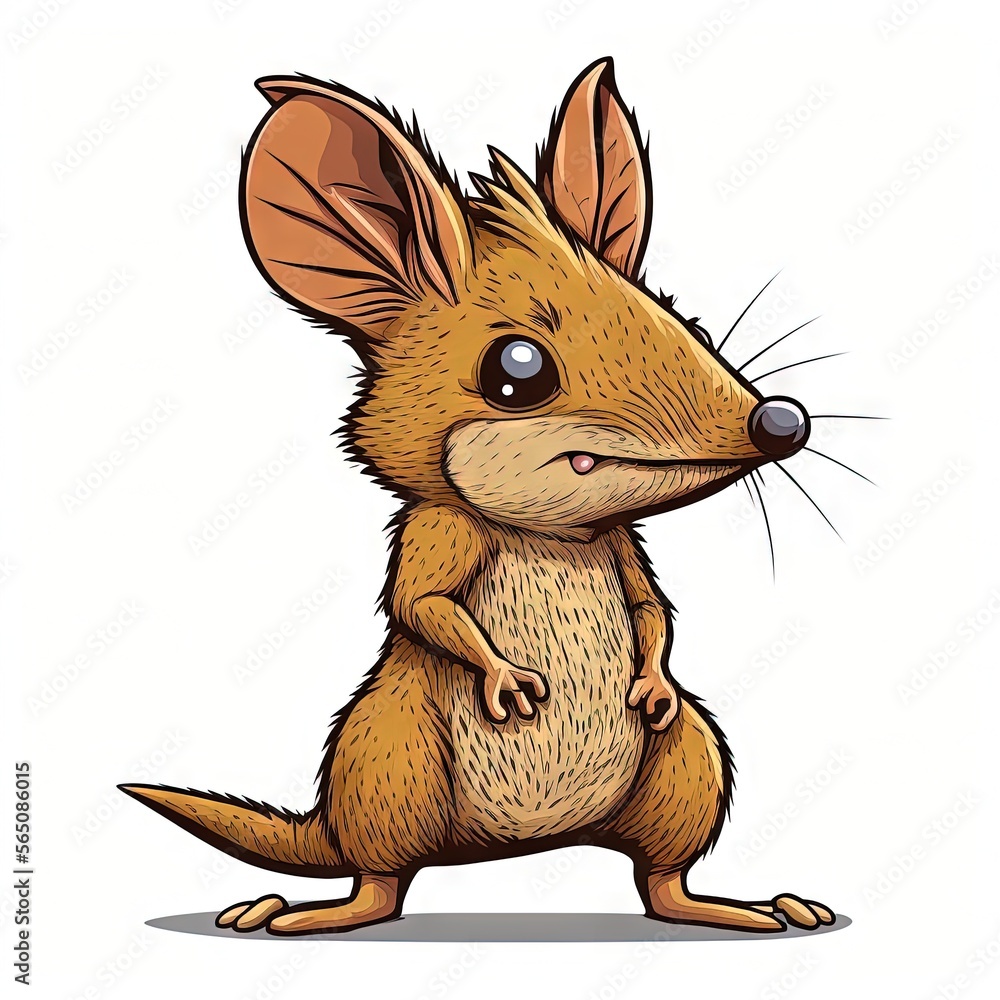 a cartoon mouse with a big smile on its face and legs, standing upright ...