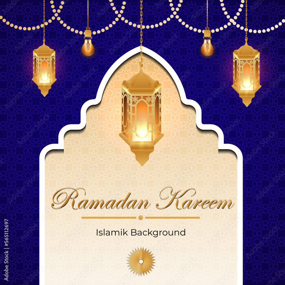 Ramadam Theme With gold islamic ramadan background,design element of ...
