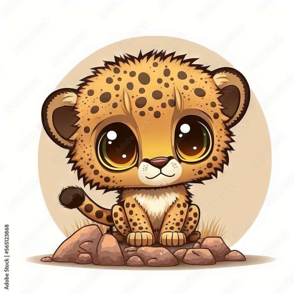 Cute Cartoon Cheetah