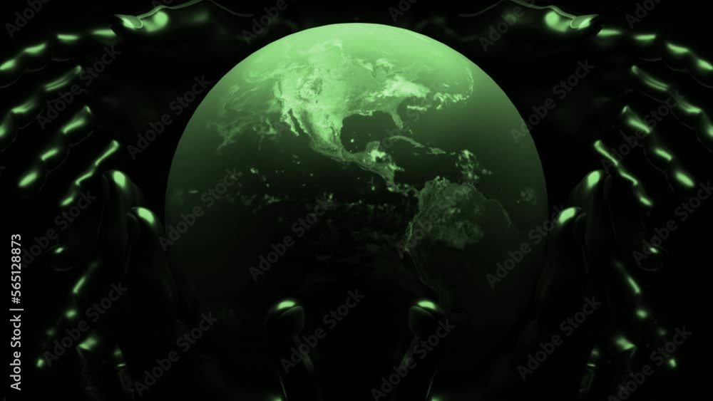 Black background with green and yellow patterns. Design. The ...