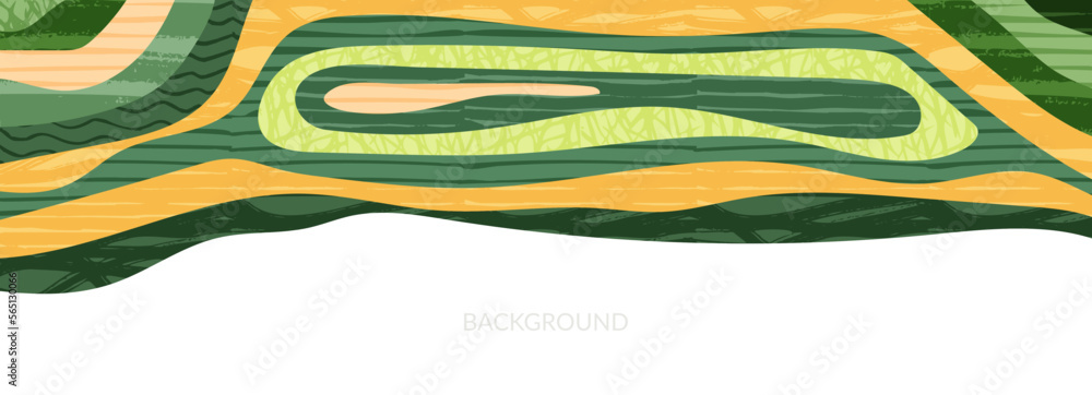 Green abstract agriculture field vector background. Agro banner ...