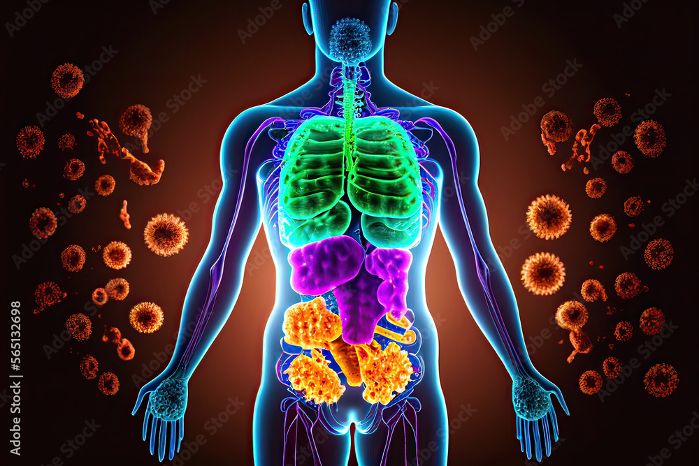 Immune system, protection against viruses and bacterias. Different ...