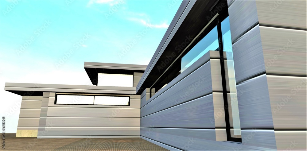 Stunning design of the window with exclusive shape on the aluminium ...