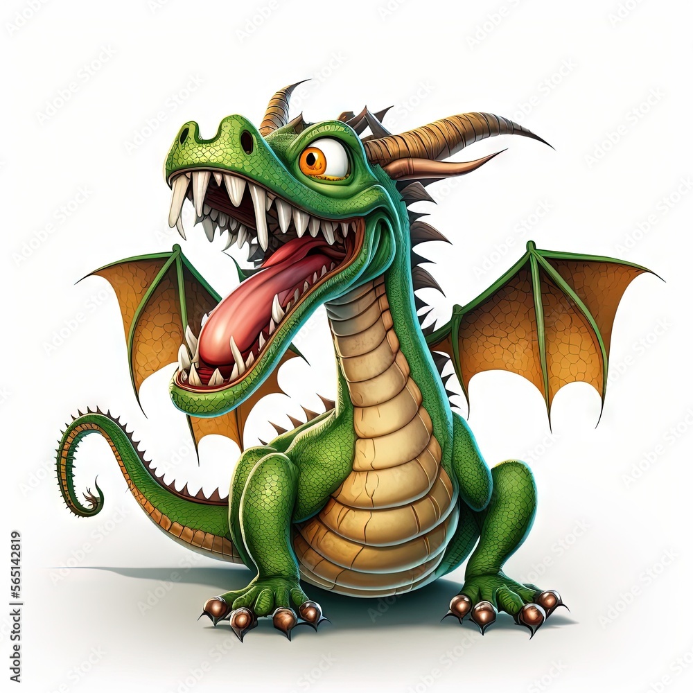 a cartoon dragon with its mouth open and its tongue out, with its mouth ...