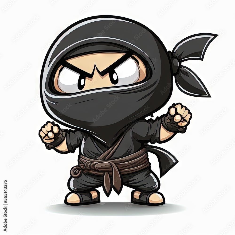 a cartoon character in a ninja outfit with a sword in his hand and a ...