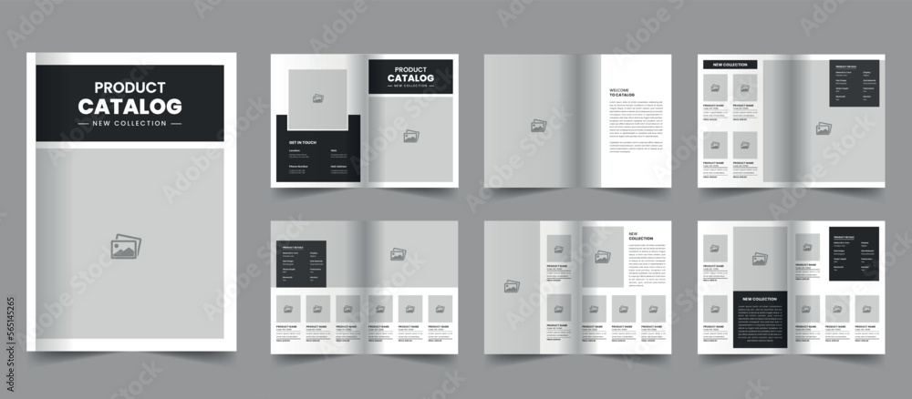 Minimal product Catalog template and business catalogue design, minimal ...