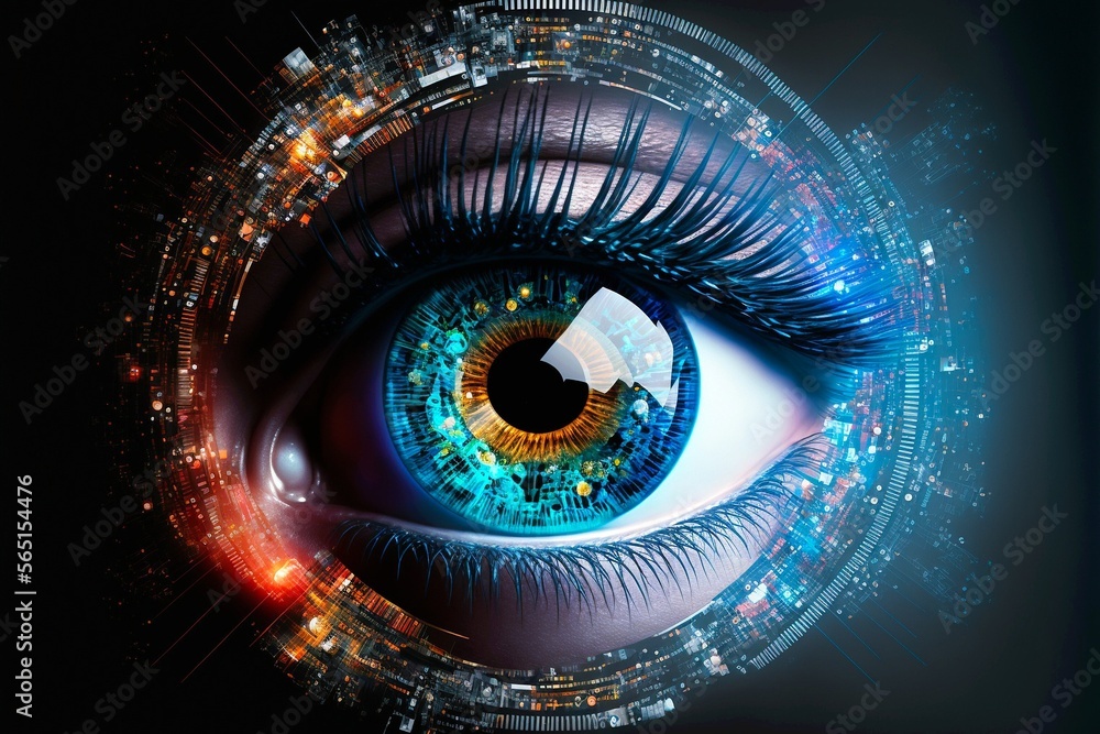 Security access technology as eye scan and viewing digital information ...