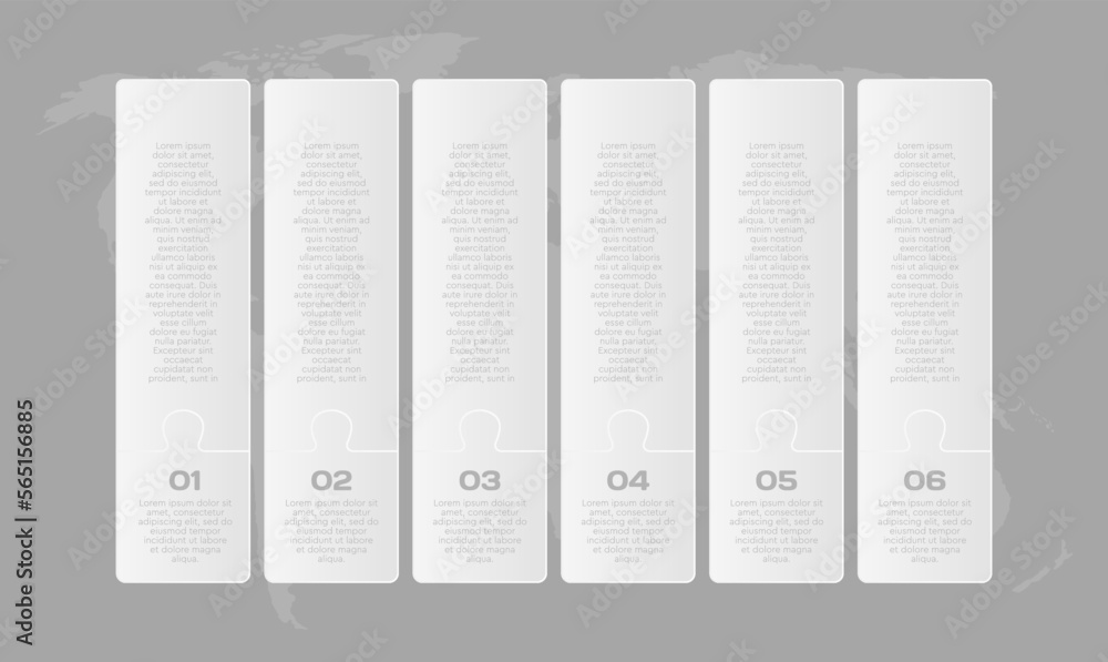 Transparent timeline infographic process on 6 steps Stock Vector ...