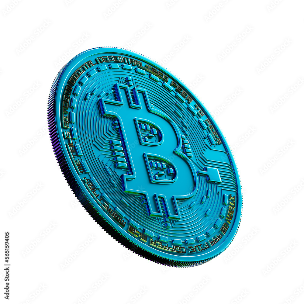 Bitcoin isolated logo icon with transparent background, cut out symbol ...