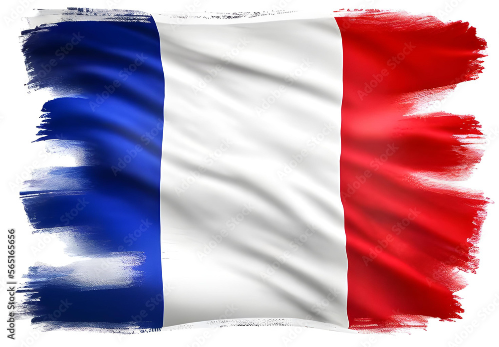 National flag of the Republic of France. Three colours. Generative AI ...