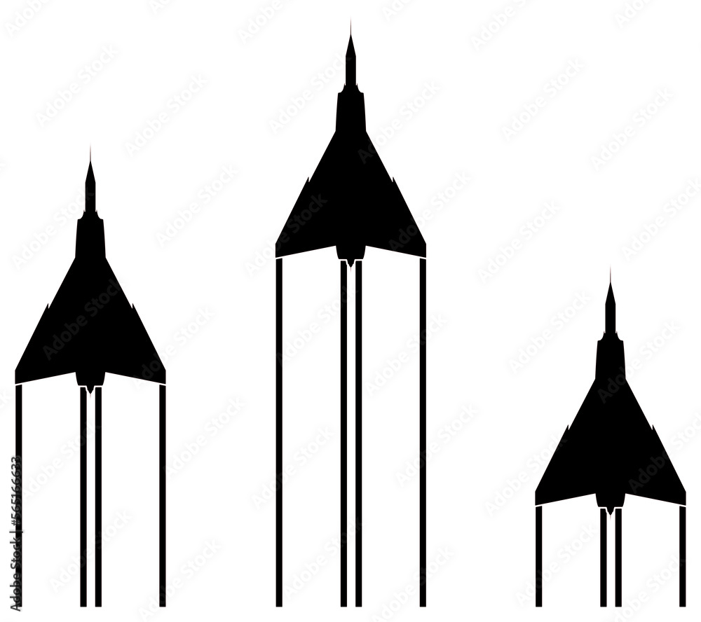 Simple illustration of fighter jet (Avro Arrow). Line art, clipart ...